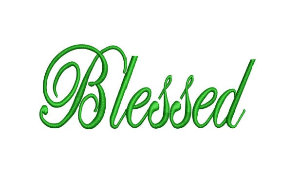Blessed Machine Embroidery Design, That Comes in 3 Sizes. - Etsy