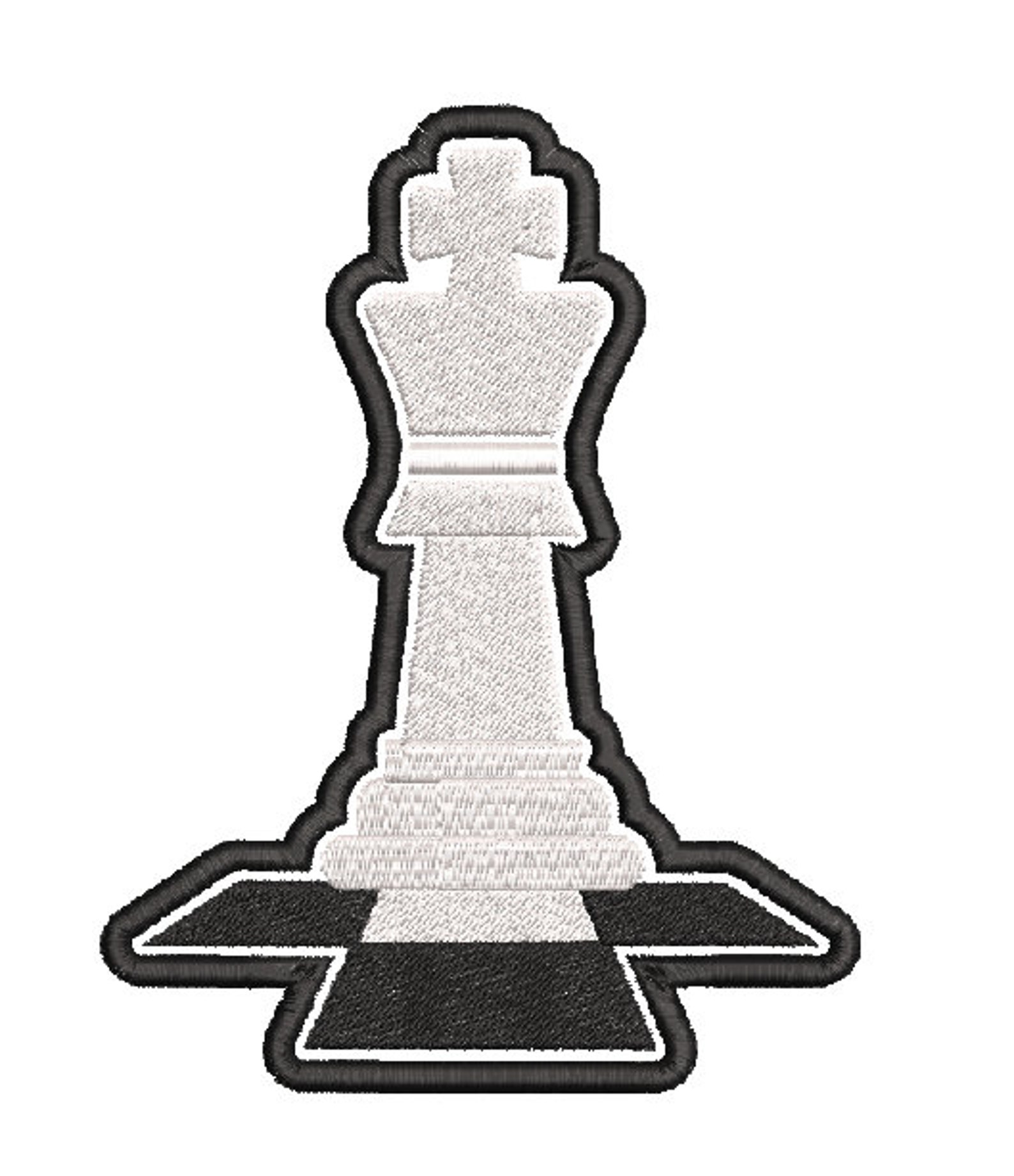 King Queen Embroidery Set, Patch Ready, Chess Pieces Design - Etsy