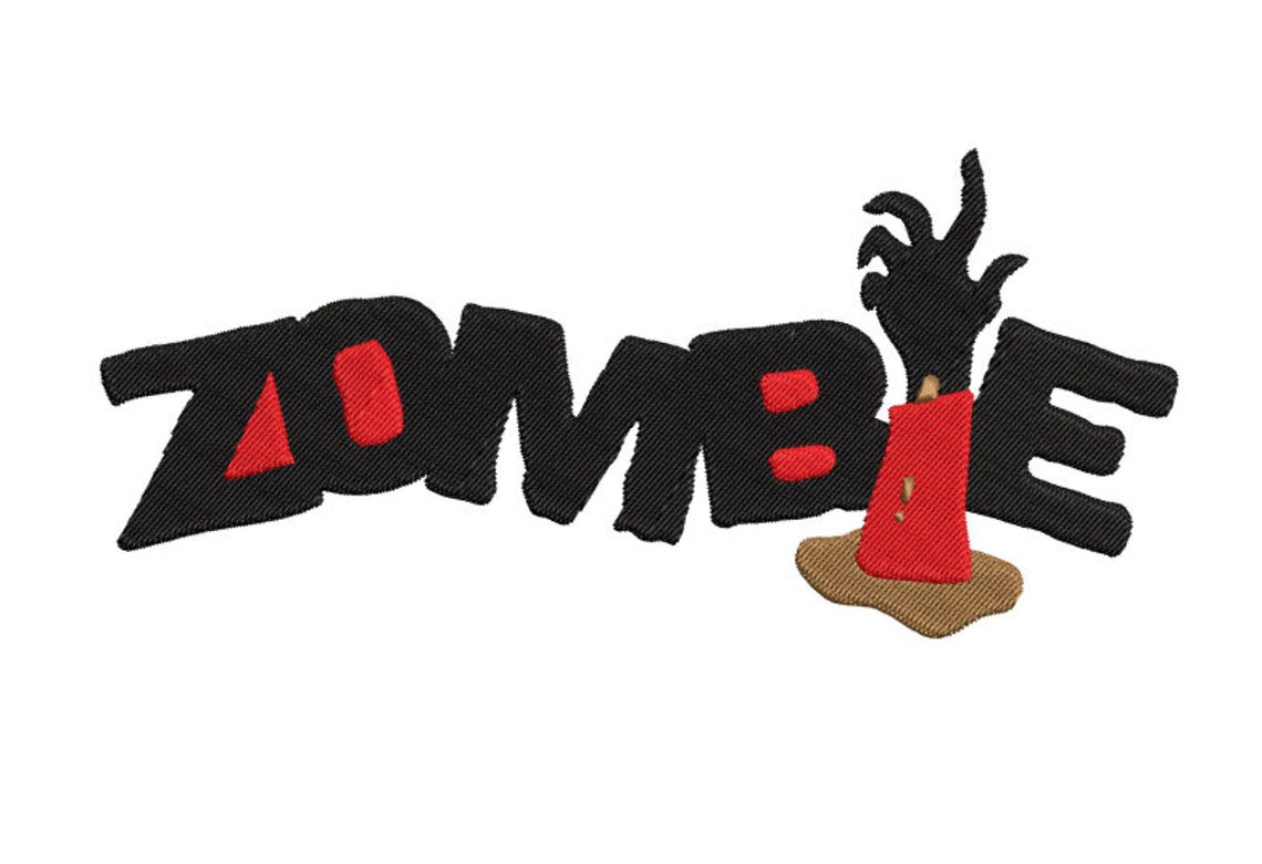 Zombie Embroidery Design in Three Sizes - Etsy