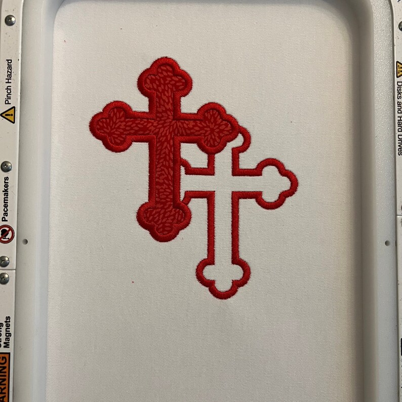Cross Applique,2 Joined Crosses Embroidery Design, Budded Catholic ...