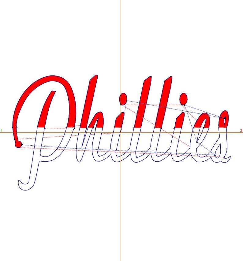 Phillies 2 Sizes, Large-small, Embroidery Design, Machine Embroidery ...