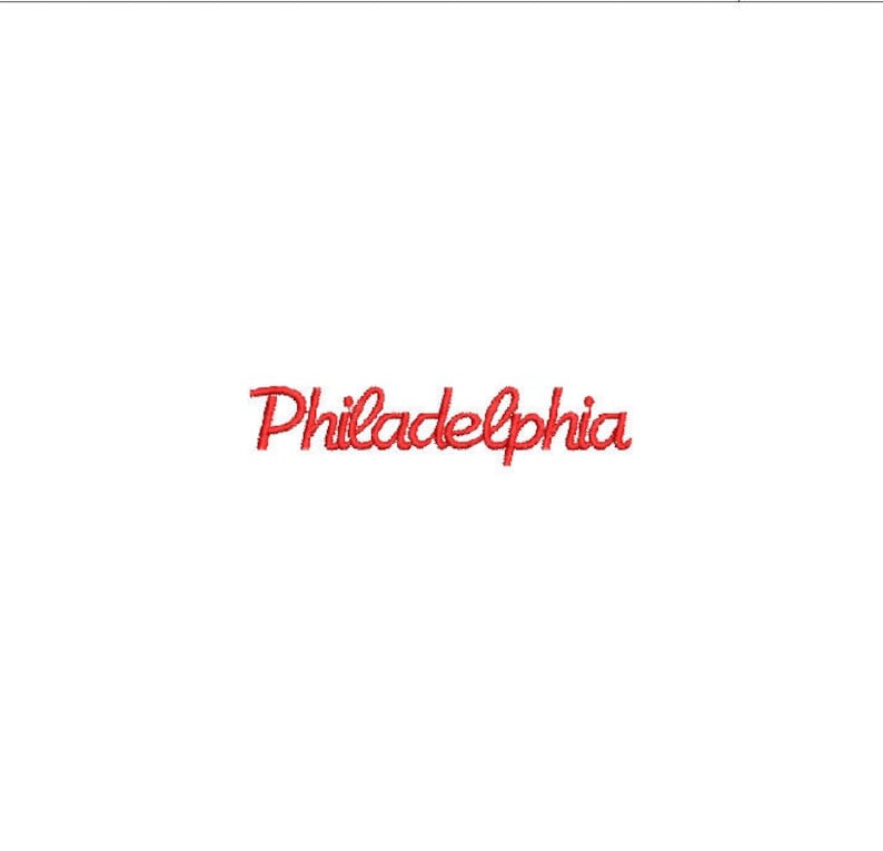 Philadelphia Embroidery Design, Machine Design, - Etsy