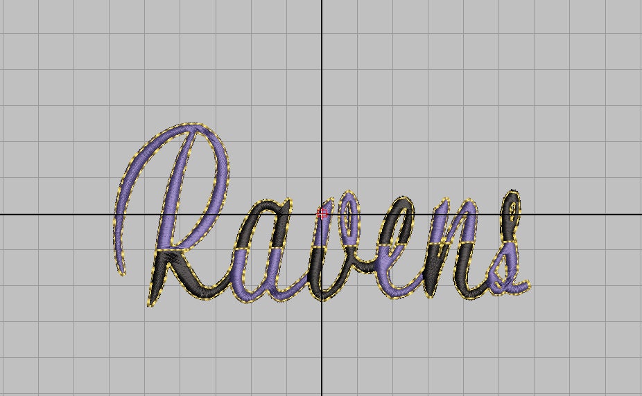Ravens Split Letters and Colors, Embroidery Design, Machine Embroidery ...
