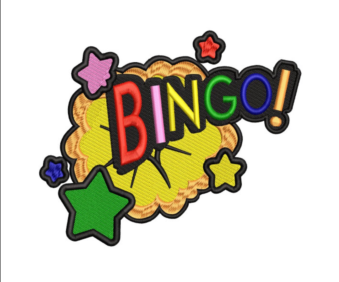 Bingo Embroidery Design, Multi Color Fun File - Etsy