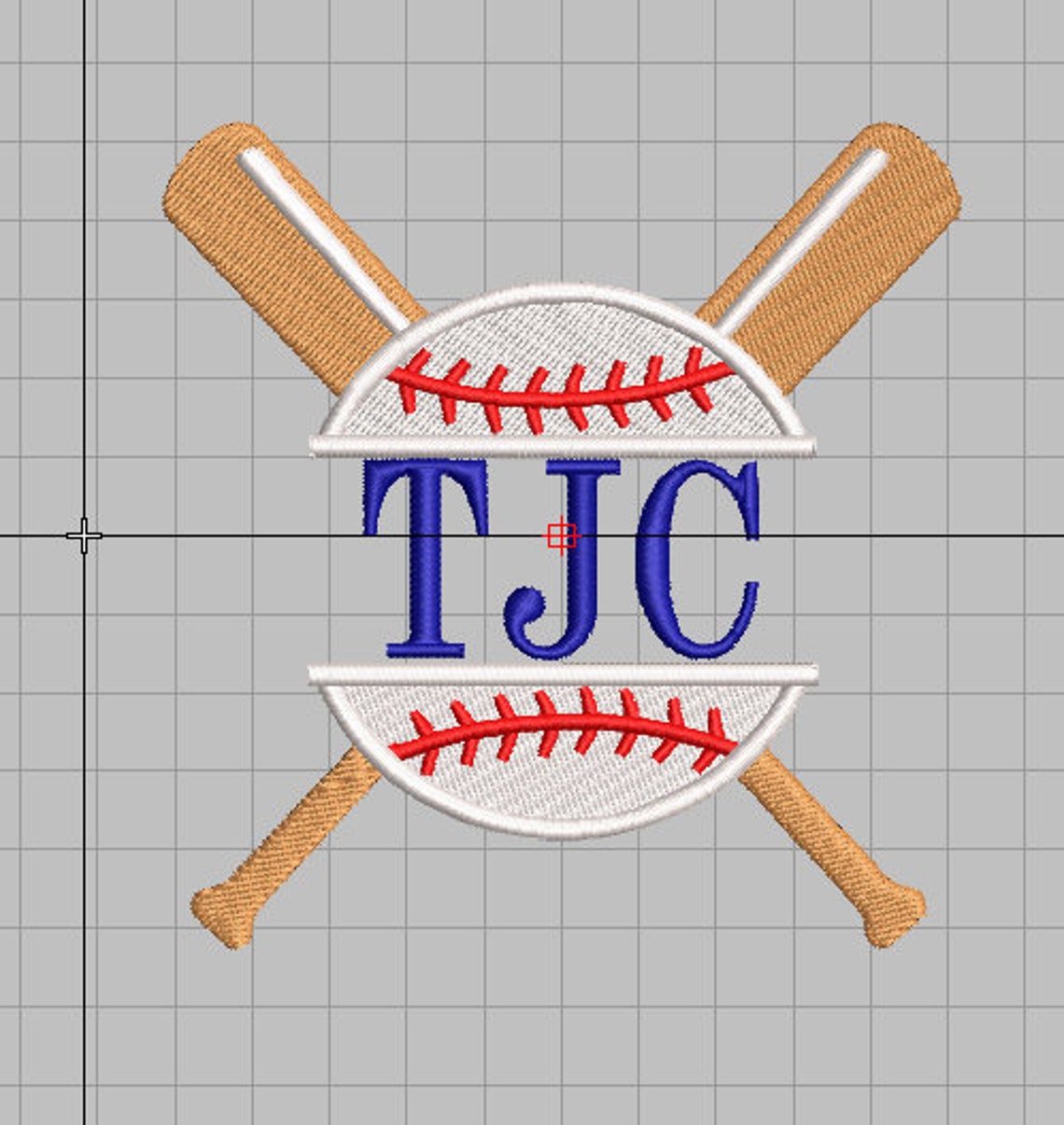 Baseball Monogram Embroidery - Etsy