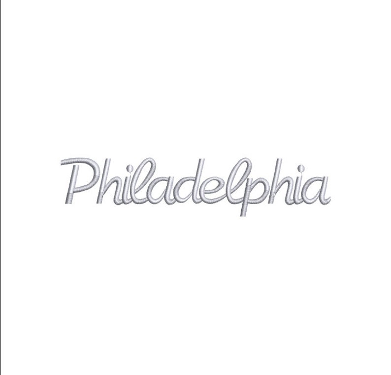 Philadelphia Embroidery Design, Machine Design, - Etsy