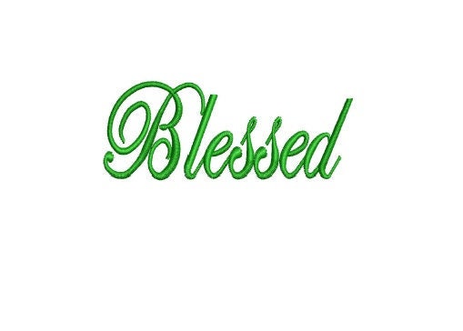 Blessed Machine Embroidery Design, That Comes in 3 Sizes. - Etsy