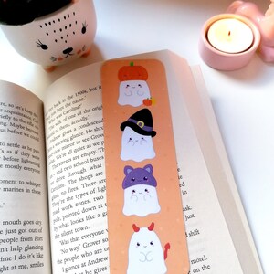 Halloween Bookmark Pumpkin Ghost Bookmark Autumn Bookmark - Etsy