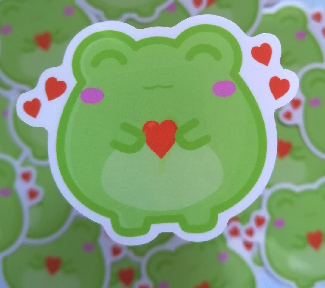 Cute Frog Sticker, Love Stickers, I Love You Stickers, Waterproof ...