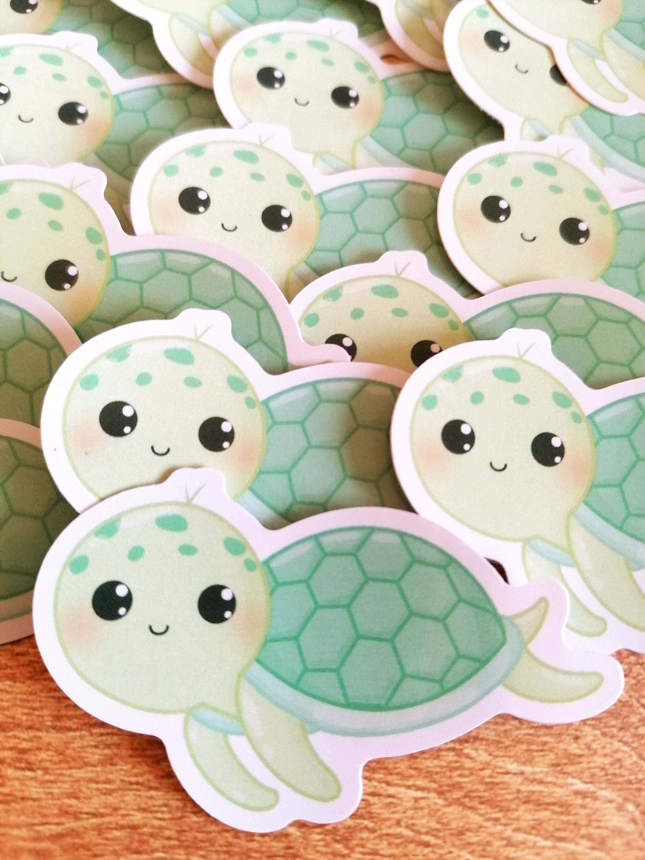 Sea Turtle Sticker Waterproof, Vinyl Sticker for Water Bottle, Cute ...