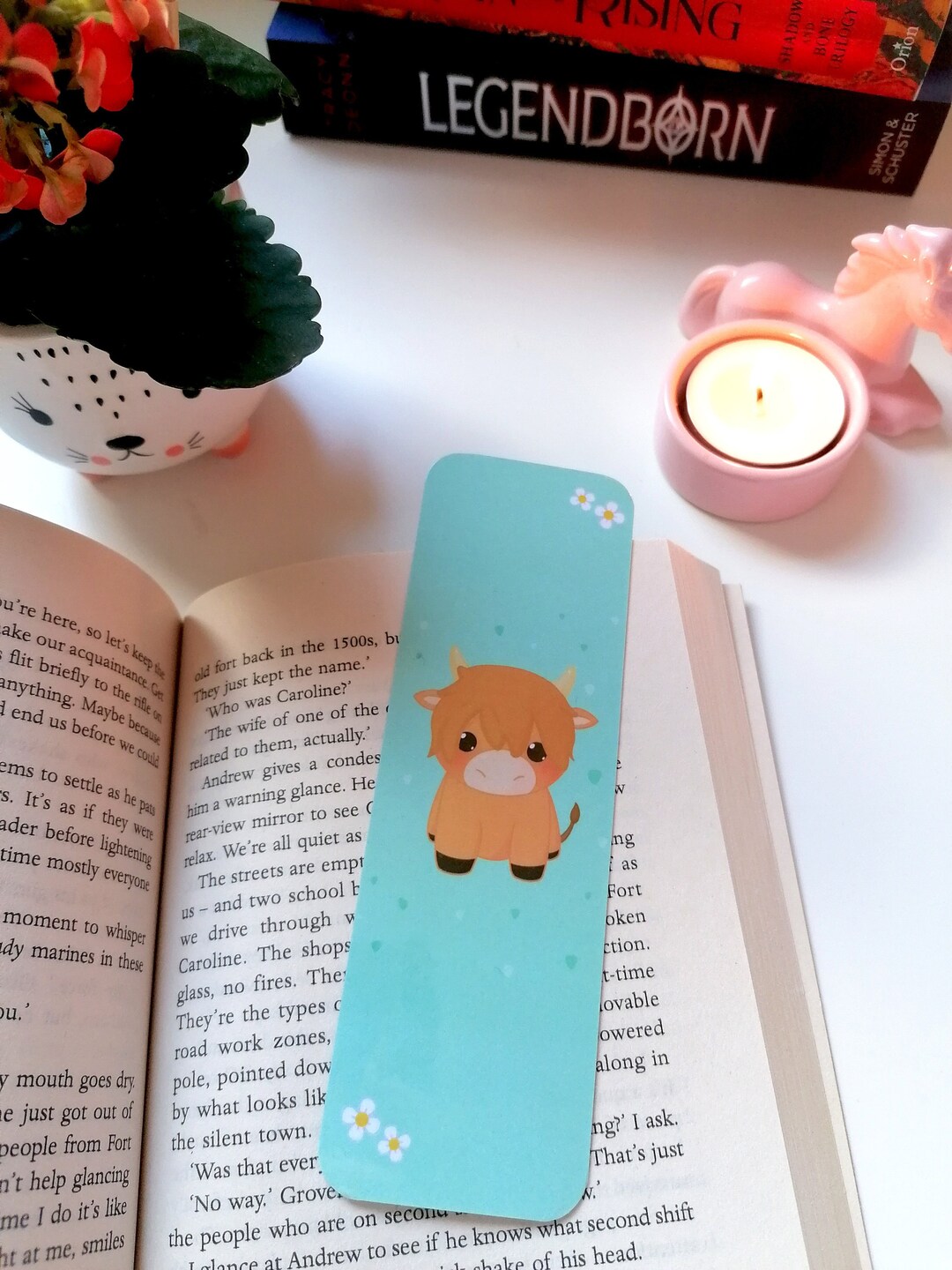 Highland Cow Bookmark, Scotland Bookmark, Scottish Art, Bookish Gifts ...