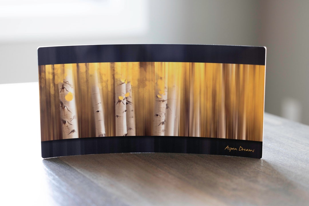Aspen Dreams Curved Metal Landscape Photograph desktopmetal Desk ...