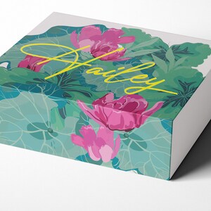 Personalized Gift Box, Custom Gift Box, Koi Pond Tropics, Gift ...