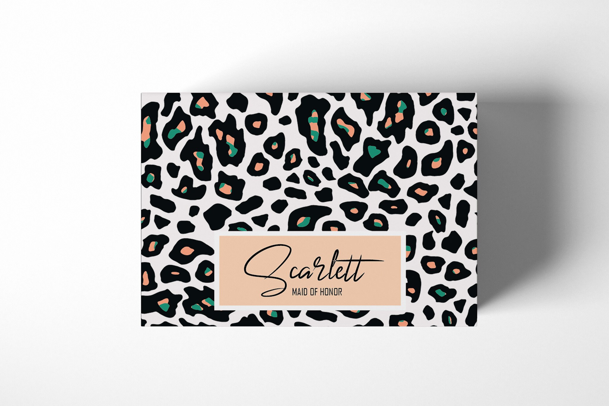 Personalized Magnetic Gift Box Leopard Print White Gift Box - Etsy