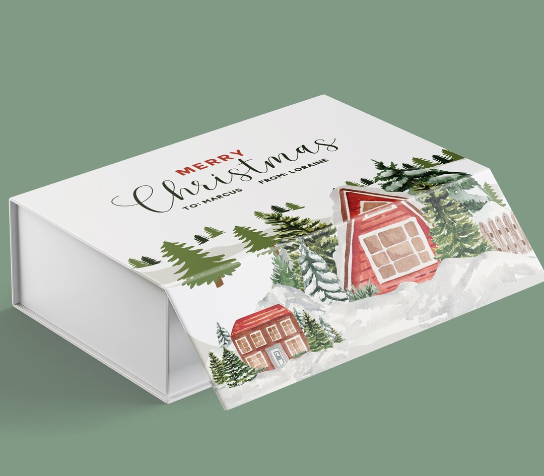 Christmas Gift Box, Custom Printed Gift Box, Christmas Gift Packaging ...