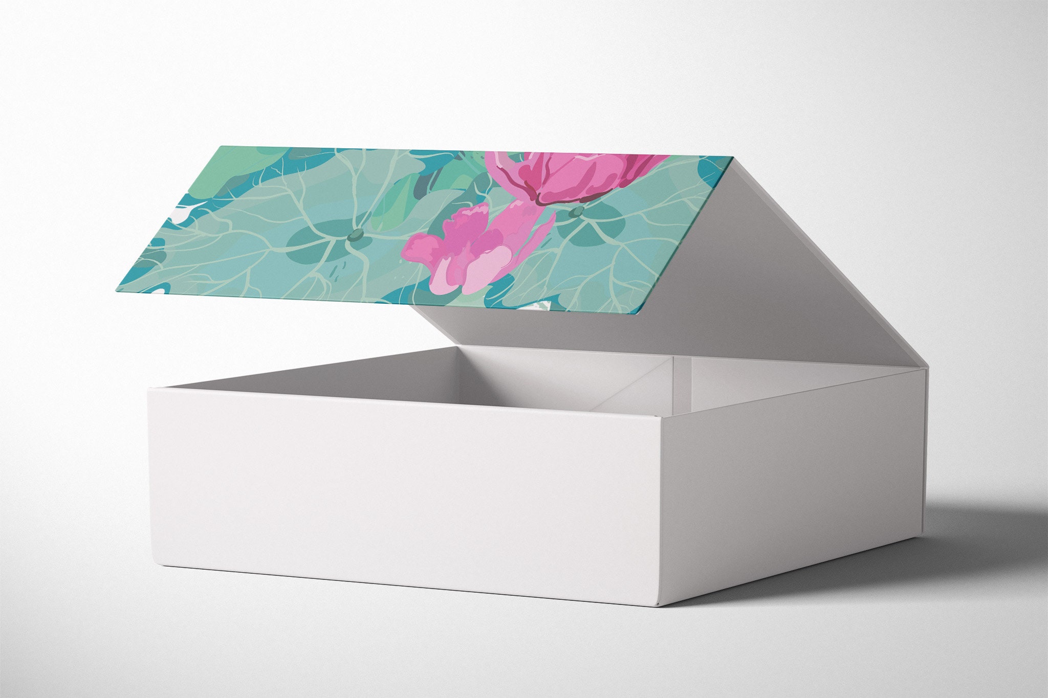 Personalized Gift Box, Custom Gift Box, Koi Pond Tropics, Gift ...