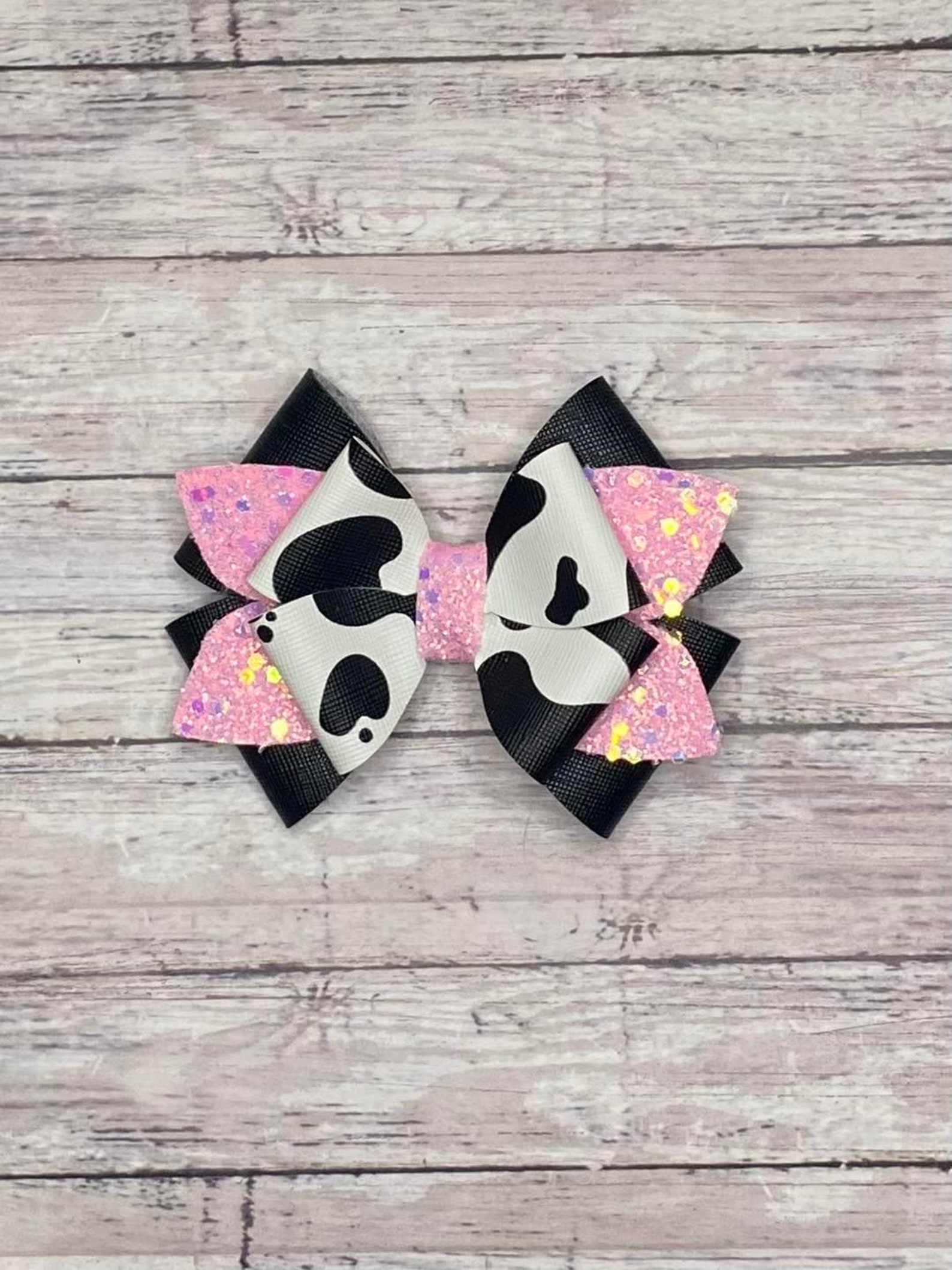 Cow Print Hair Bows, Faux Leather Hair Bow, Cowgirl, Paisley Hair Bow ...