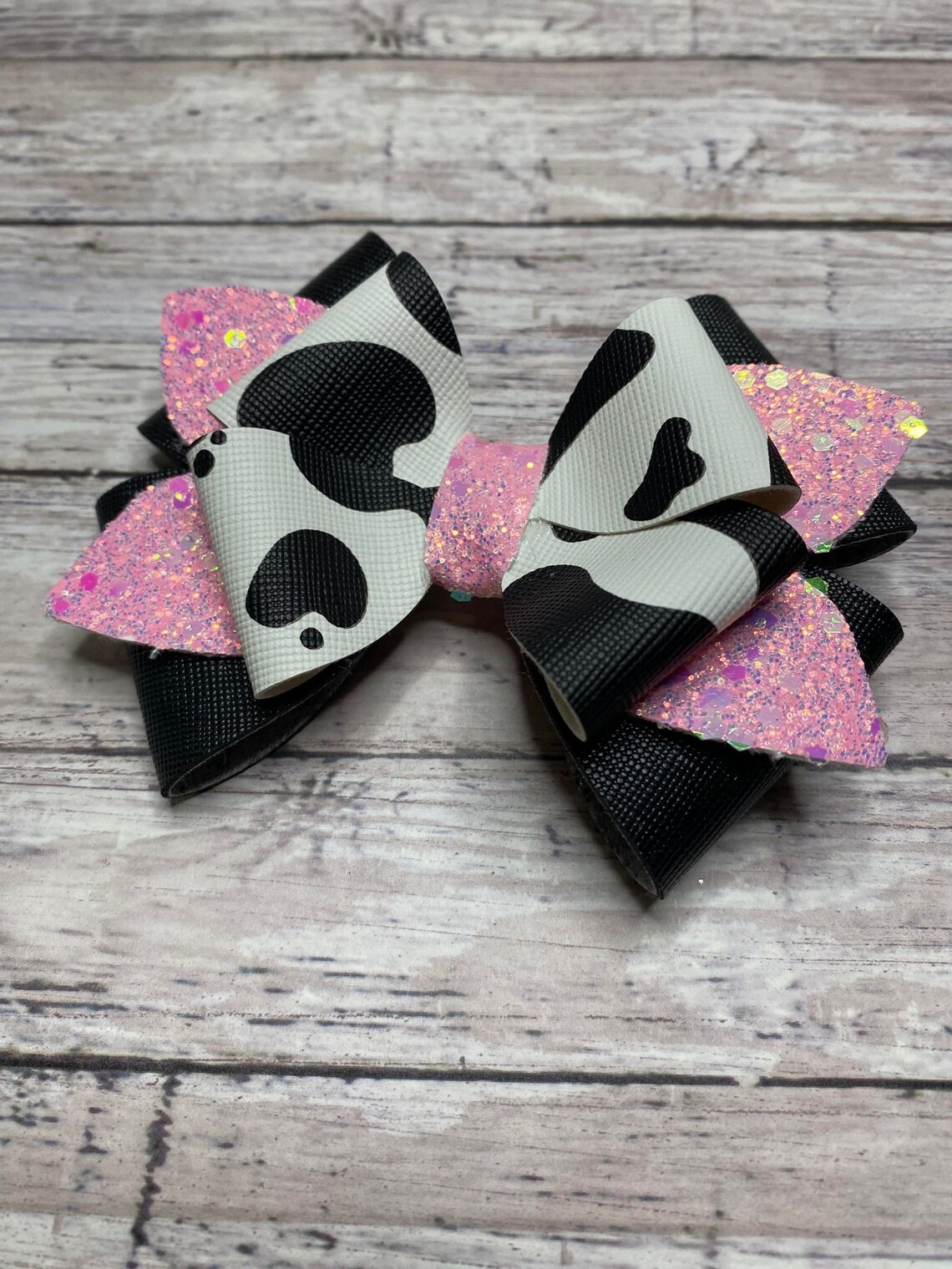Cow Print Hair Bows, Faux Leather Hair Bow, Cowgirl, Paisley Hair Bow ...