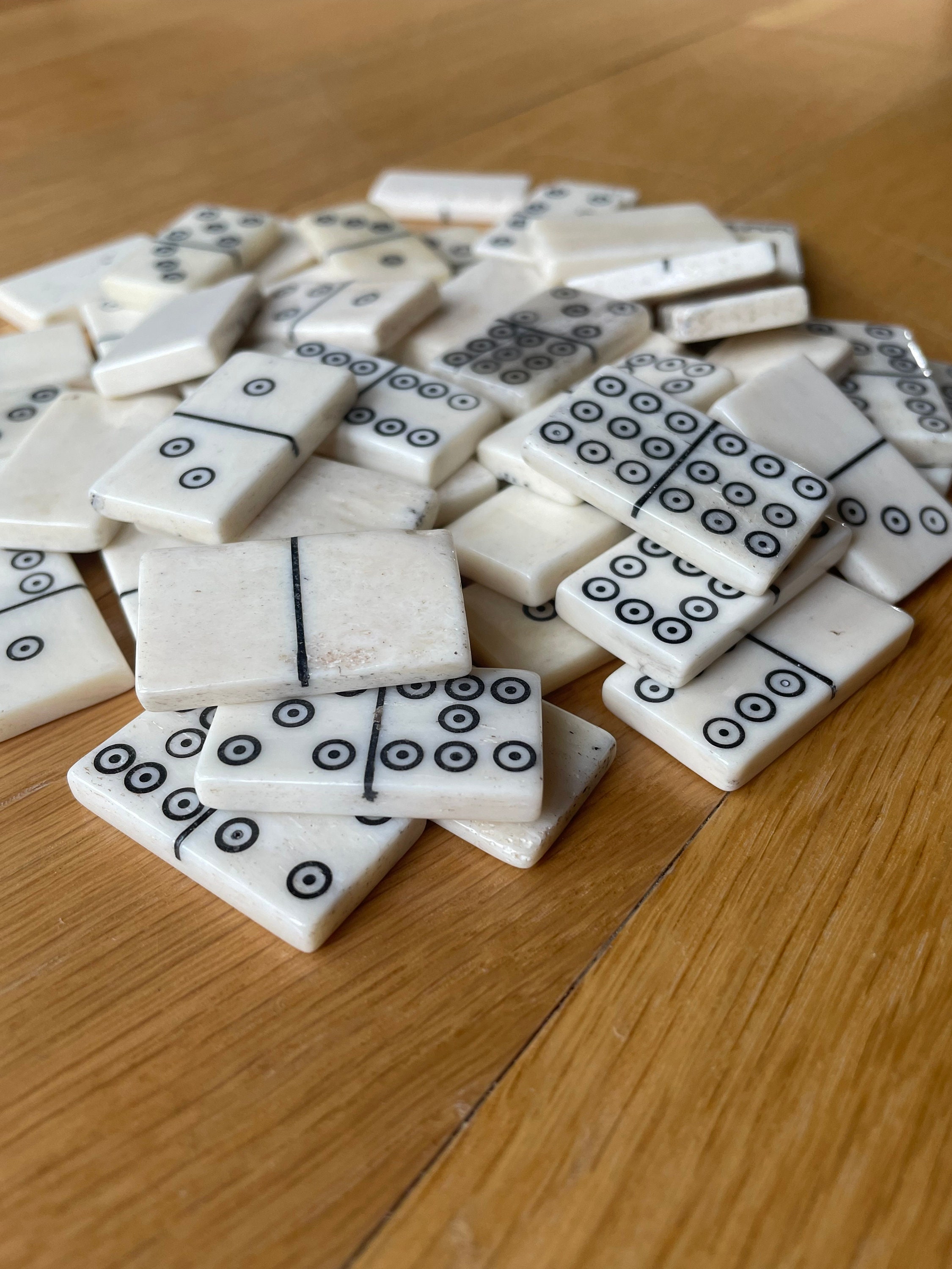 UNIQUE Medieval Bone Domino Set (double Nine), SCA, Creative ...