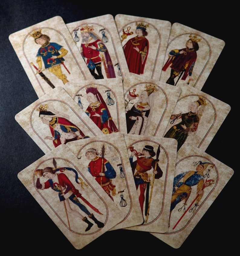 The Cloisters, Flemish Hunting Card Set, Playing Cards, Medieval, SCA ...