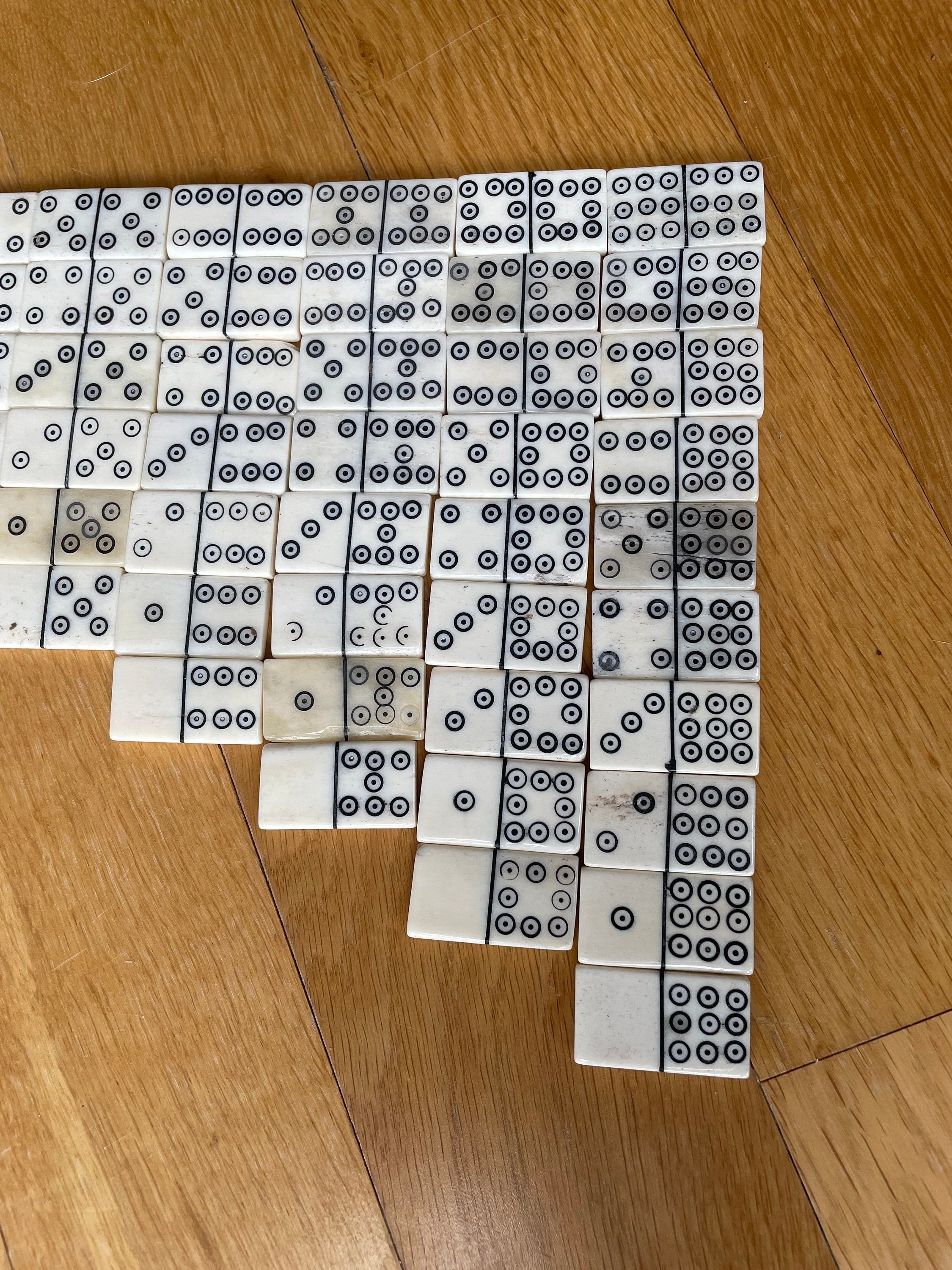 UNIQUE Medieval Bone Domino Set double Nine SCA Creative | Etsy