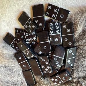 UNIQUE Medieval Horn Domino Set (double Six), SCA, Creative Anachronism ...