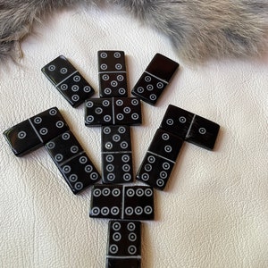 UNIQUE Medieval Horn Domino Set (double Six), SCA, Creative Anachronism ...