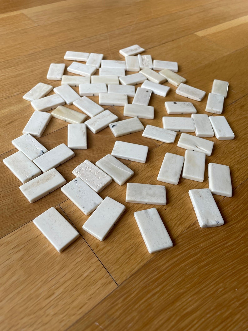 UNIQUE Medieval Bone Domino Set (double Nine), SCA, Creative ...