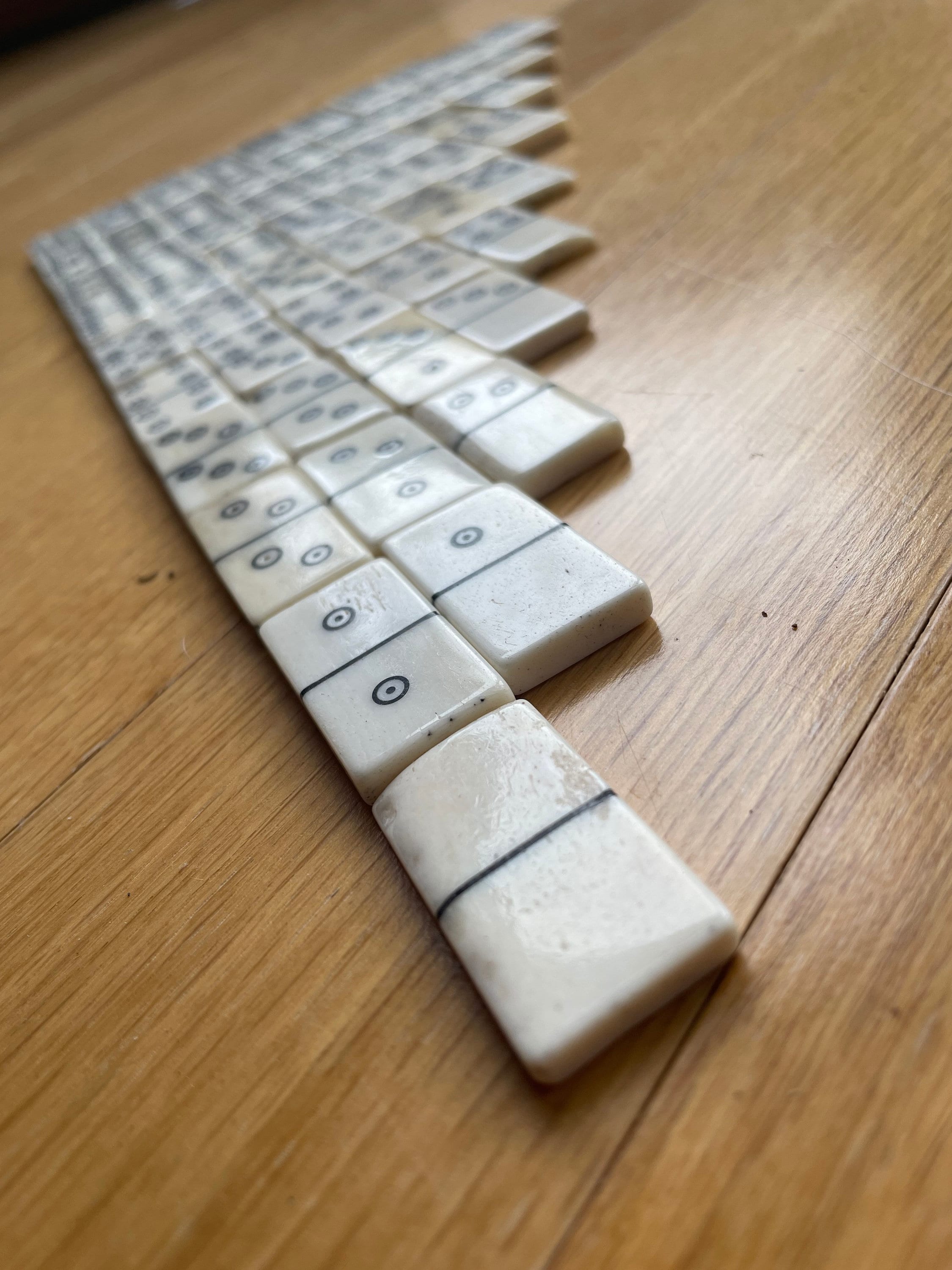 UNIQUE Medieval Bone Domino Set (double Nine), SCA, Creative ...