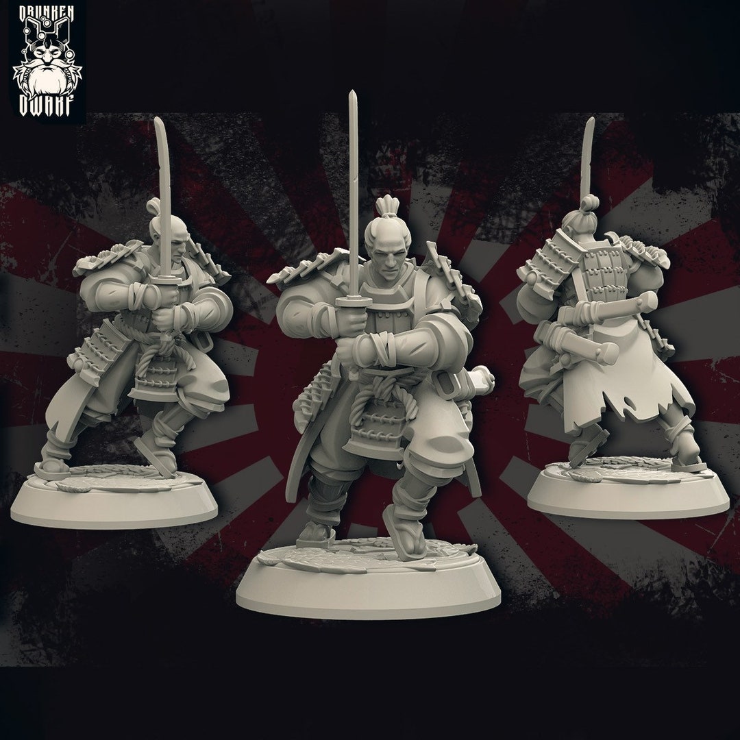 Samurai | Version A | 28mm 32mm 40mm 50mm 64mm 75mm and 100mm Scale ...