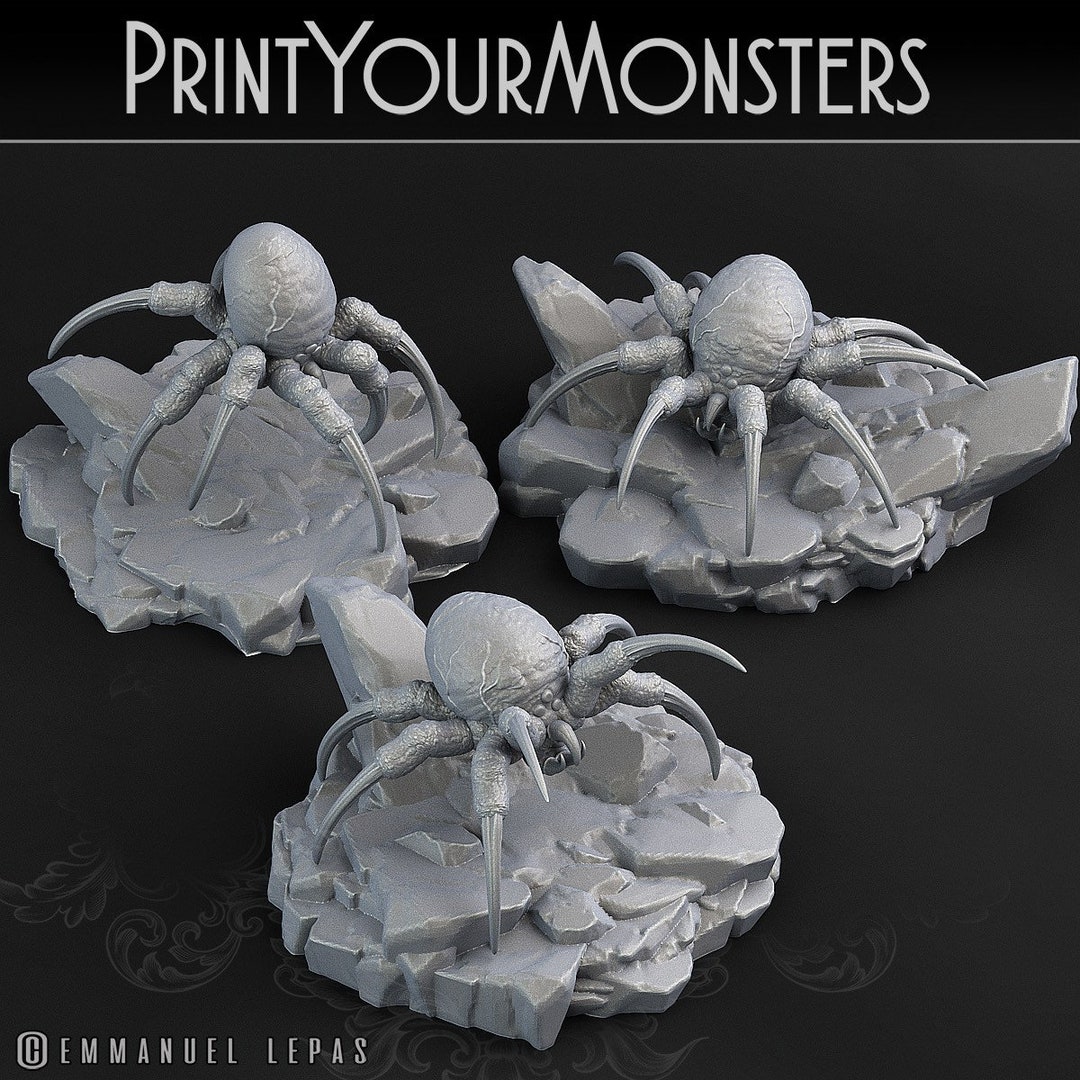 Snowdevil Spiders | Ice Spiders | Premium 3D Printed Fantasy Tabletop ...