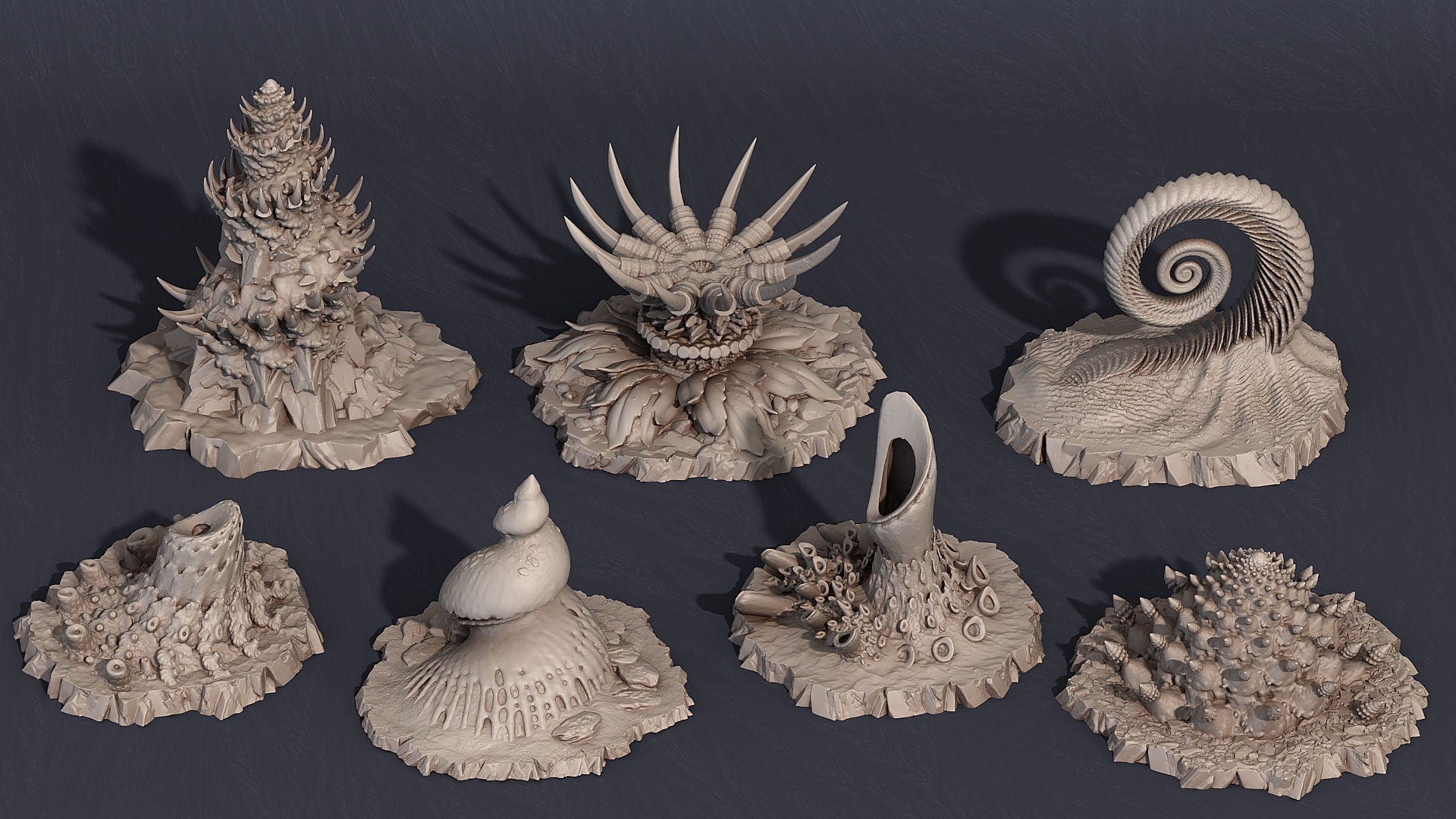 Underwater Themed Miniature Scenery Pack of 7 Premium 3D | Etsy