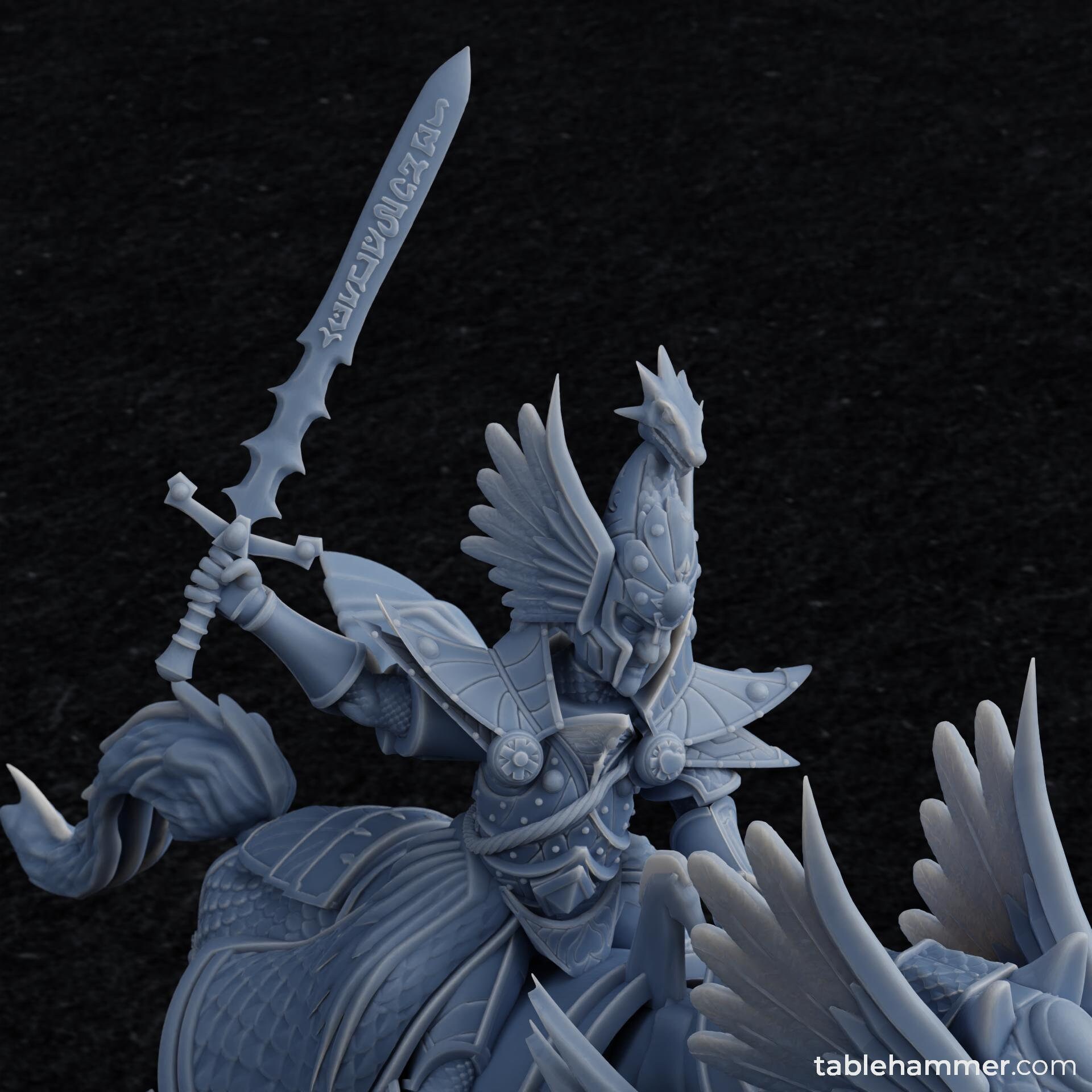 Elven Cavalry Lord | 3D Printed Fantasy Tabletop Miniature for Gaming ...