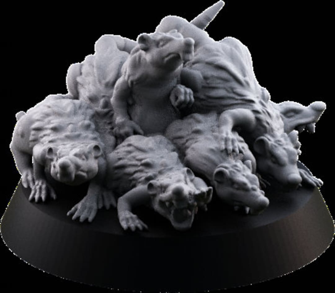 Rat Swarm | Premium 3D Printed Fantasy Tabletop Miniature for Gaming ...