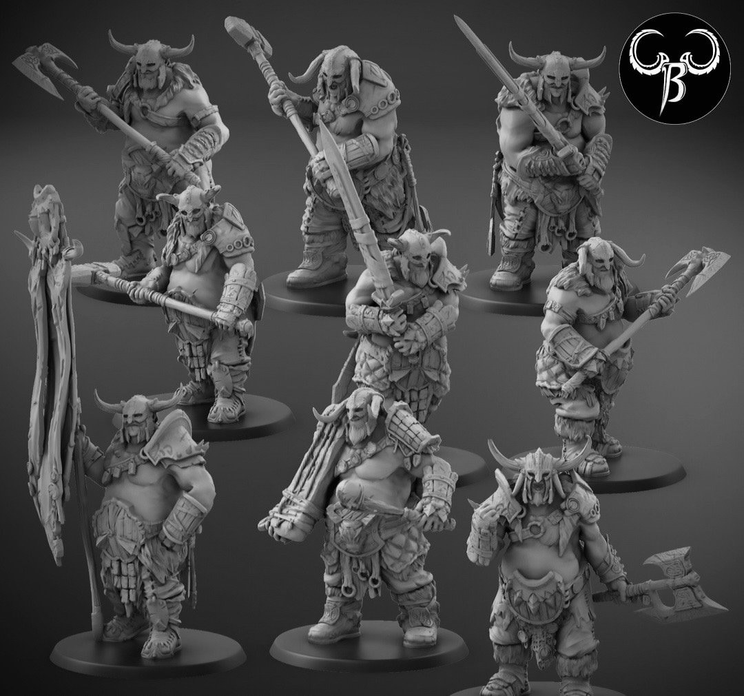 Ogre Valajar Chosen Squad | Ogres Sons of the Everfeast | 25mm, 32mm ...