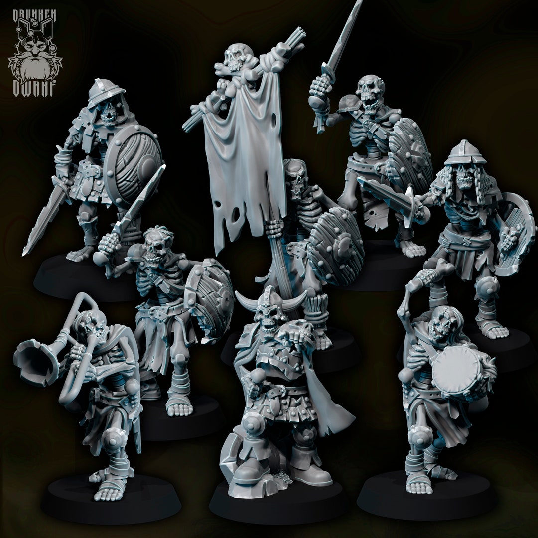 Skeleton Warriors | Set of 8 | Multiple Scale Options - Etsy
