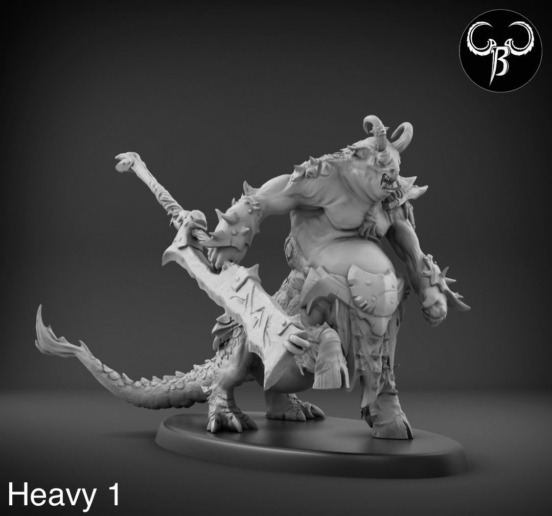 Heavy Weapon Beast Centaur 90mm Oval Bases Premium 3D - Etsy