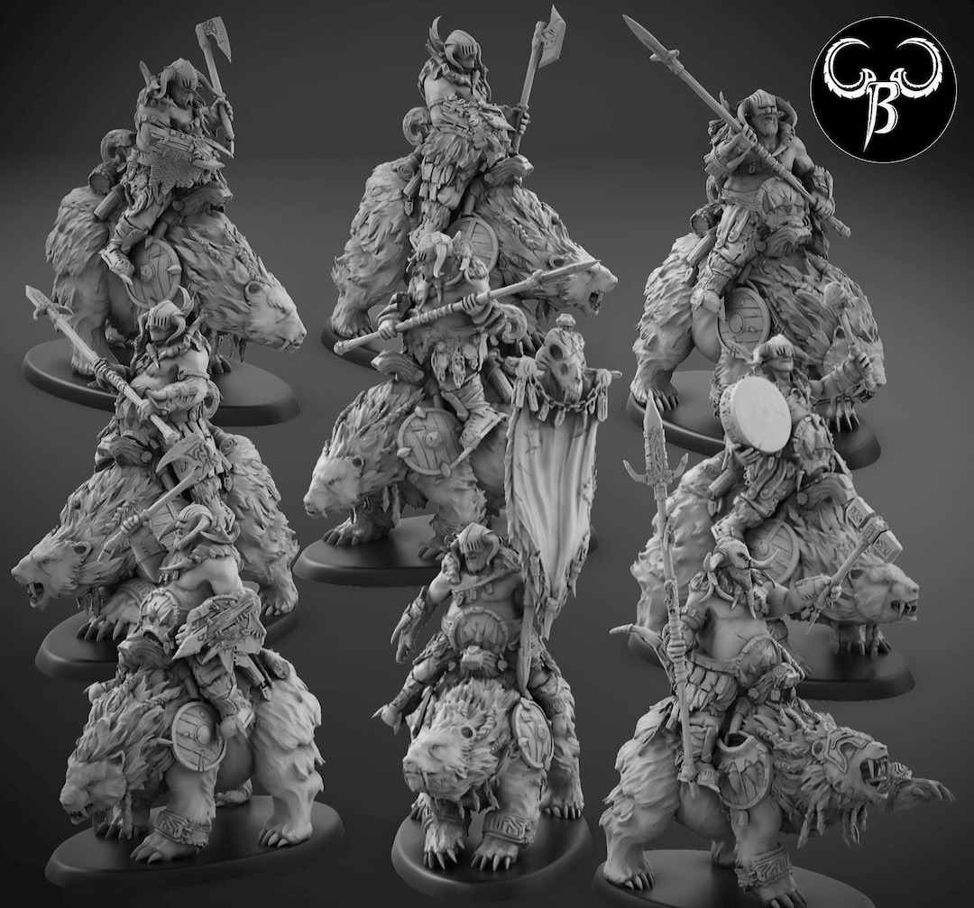 Bjorn Riders Squad | Ogre Cavalry | Ogres Sons of the Everfeast | Set ...