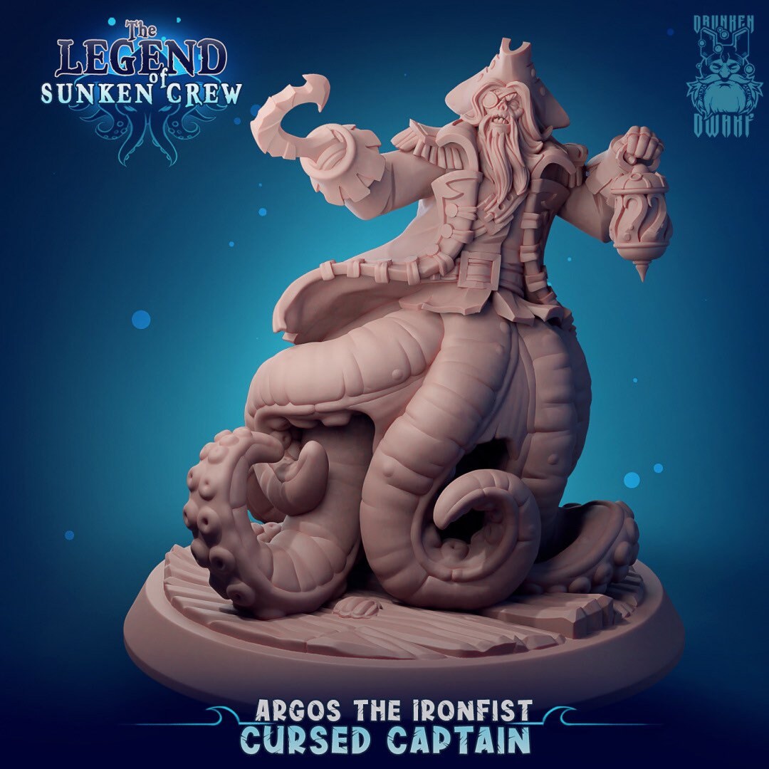 Cursed Captain Pirate | Legend of Sunken Crew | Premium 3D Printed ...