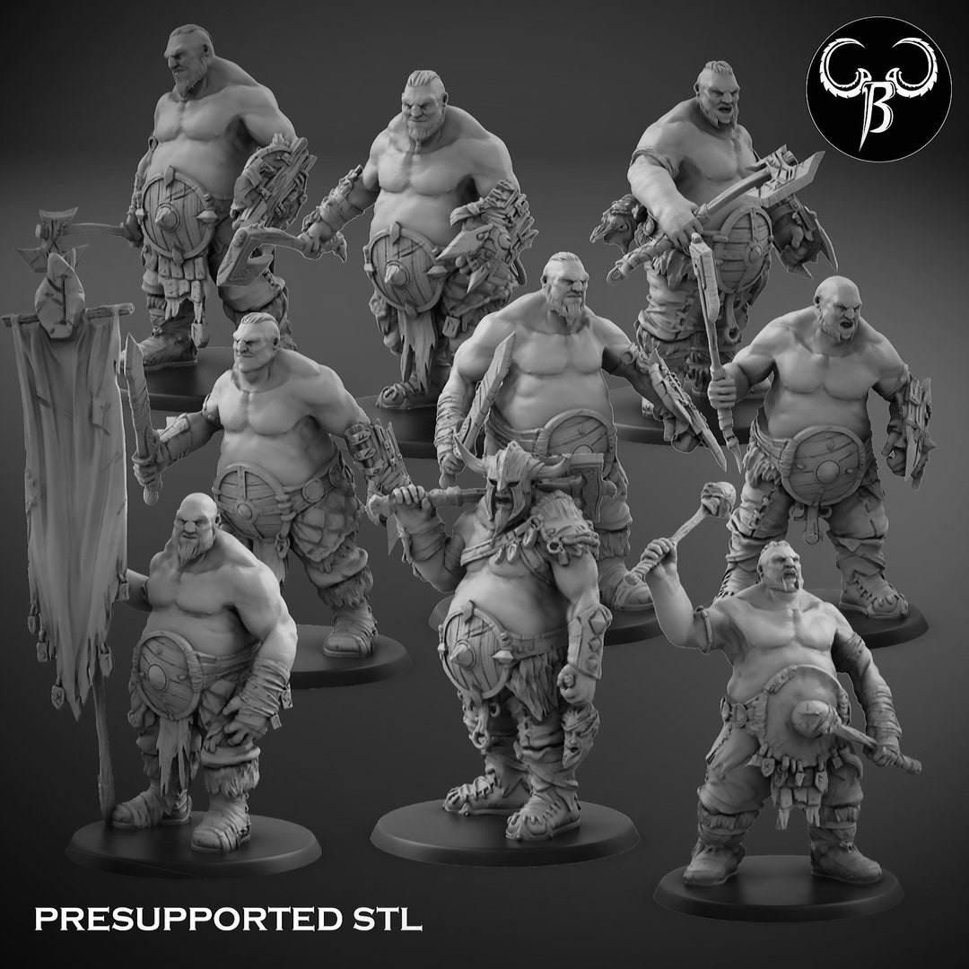 Hunger Sons With Shield Squad | Ogres Sons of the Everfeast | 25mm ...