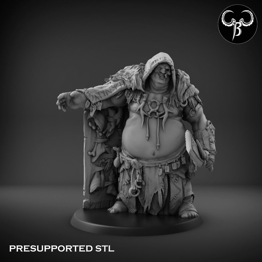 Grim Prophet Ogre Leader Ogres Sons of the Everfeast 25mm, 32mm, 40mm ...