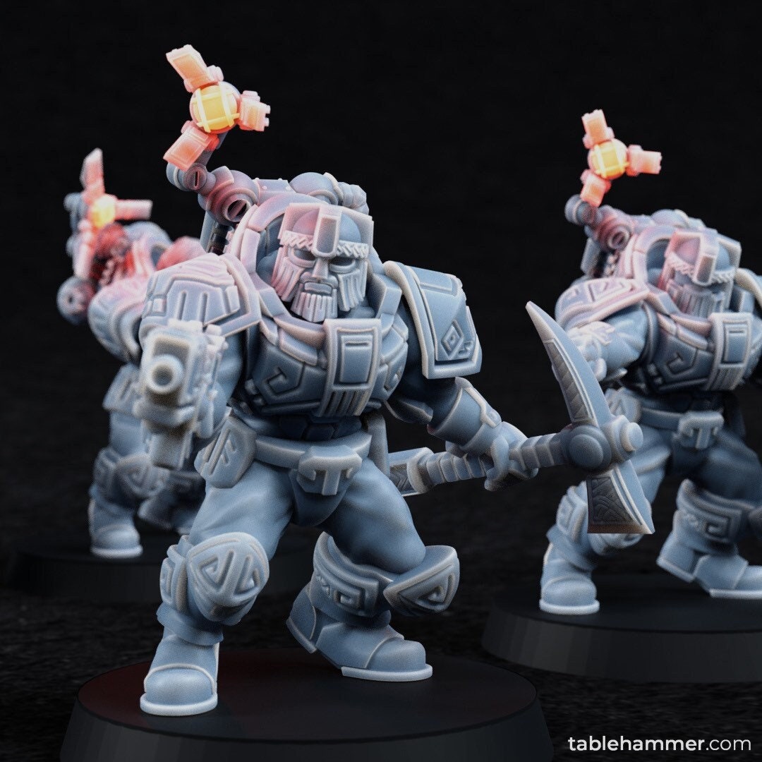 Legionaries Warriors | Space Dwarfs | Squad of 5 | Tablehammer - Etsy