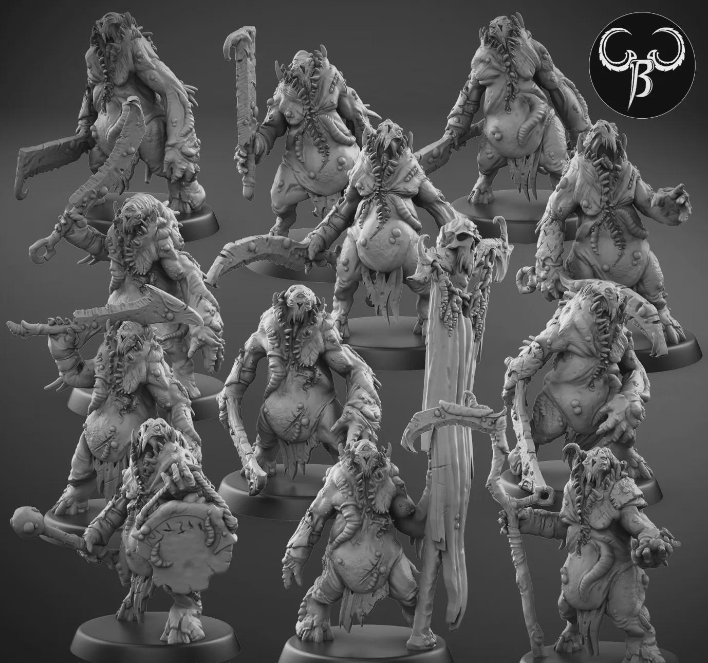 Maggot Fiends Squad - Dark Demon Legions - Claybeastcreation - 3D ...