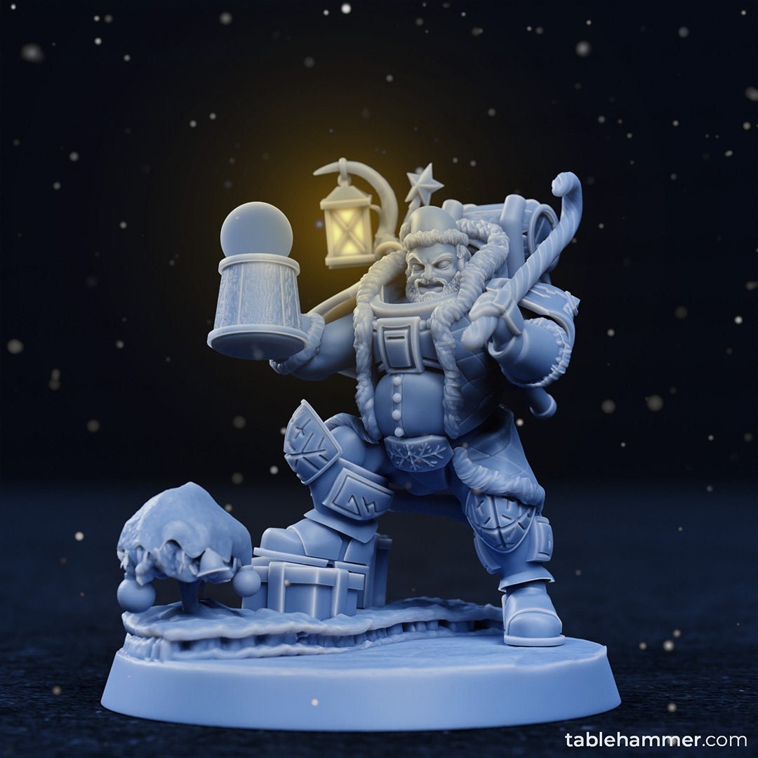Santa Dwarf Space Dwarfs Tablehammer 40mm Base - Etsy