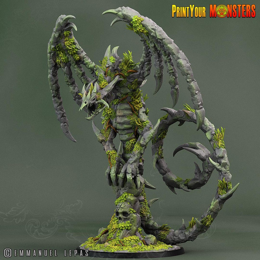 Rock Dragon Miniature | Dnd Terrain | Tabletop RPG Creature | 3D ...