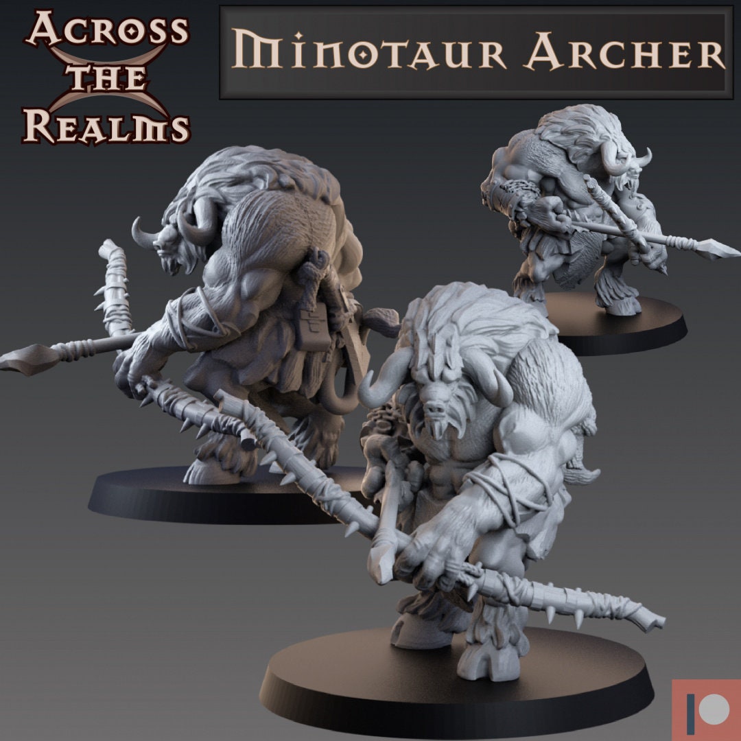Minotaur Archer | Minotaur Tribes | Premium 3D Printed Fantasy Tabletop ...