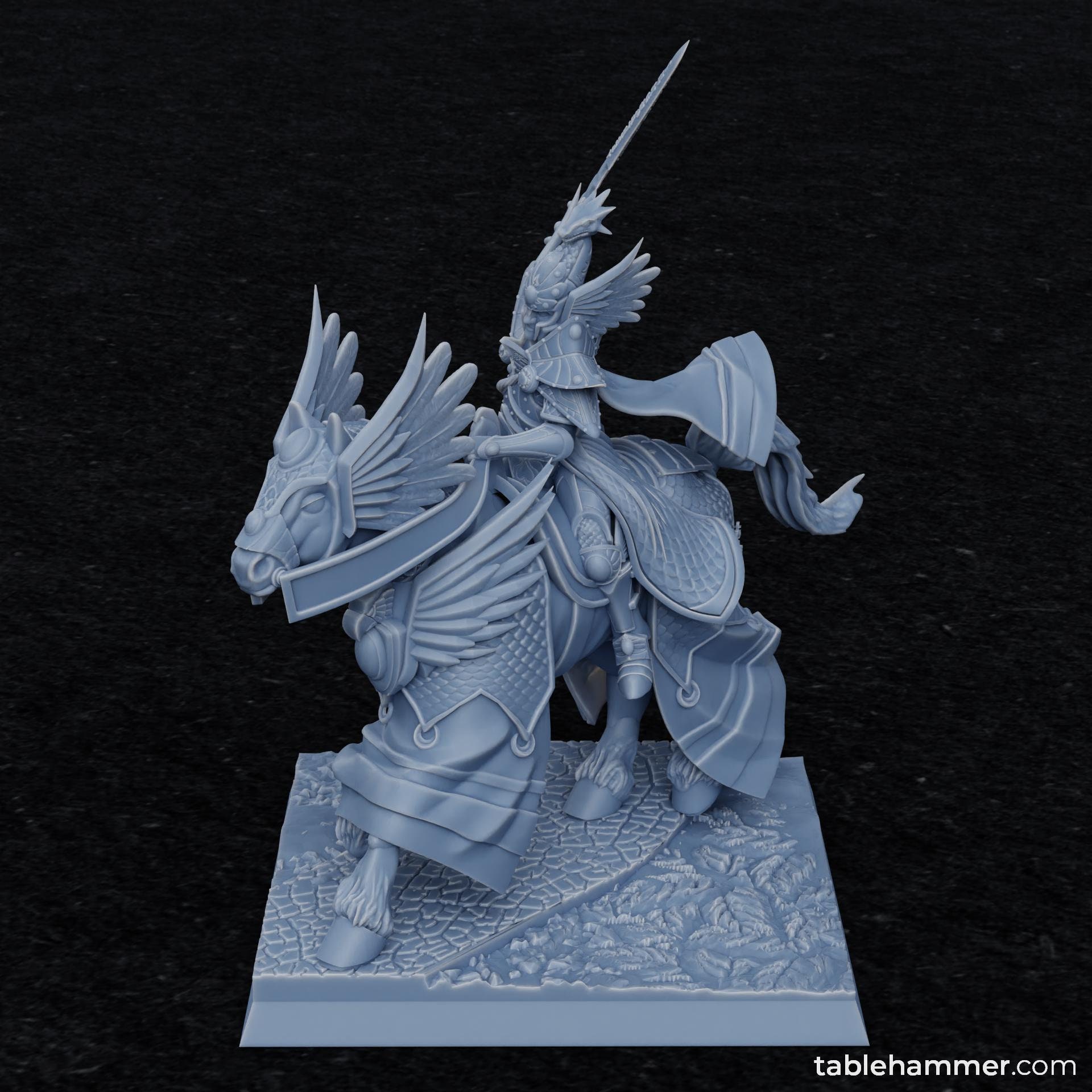 Elven Cavalry Lord | 3D Printed Fantasy Tabletop Miniature for Gaming ...
