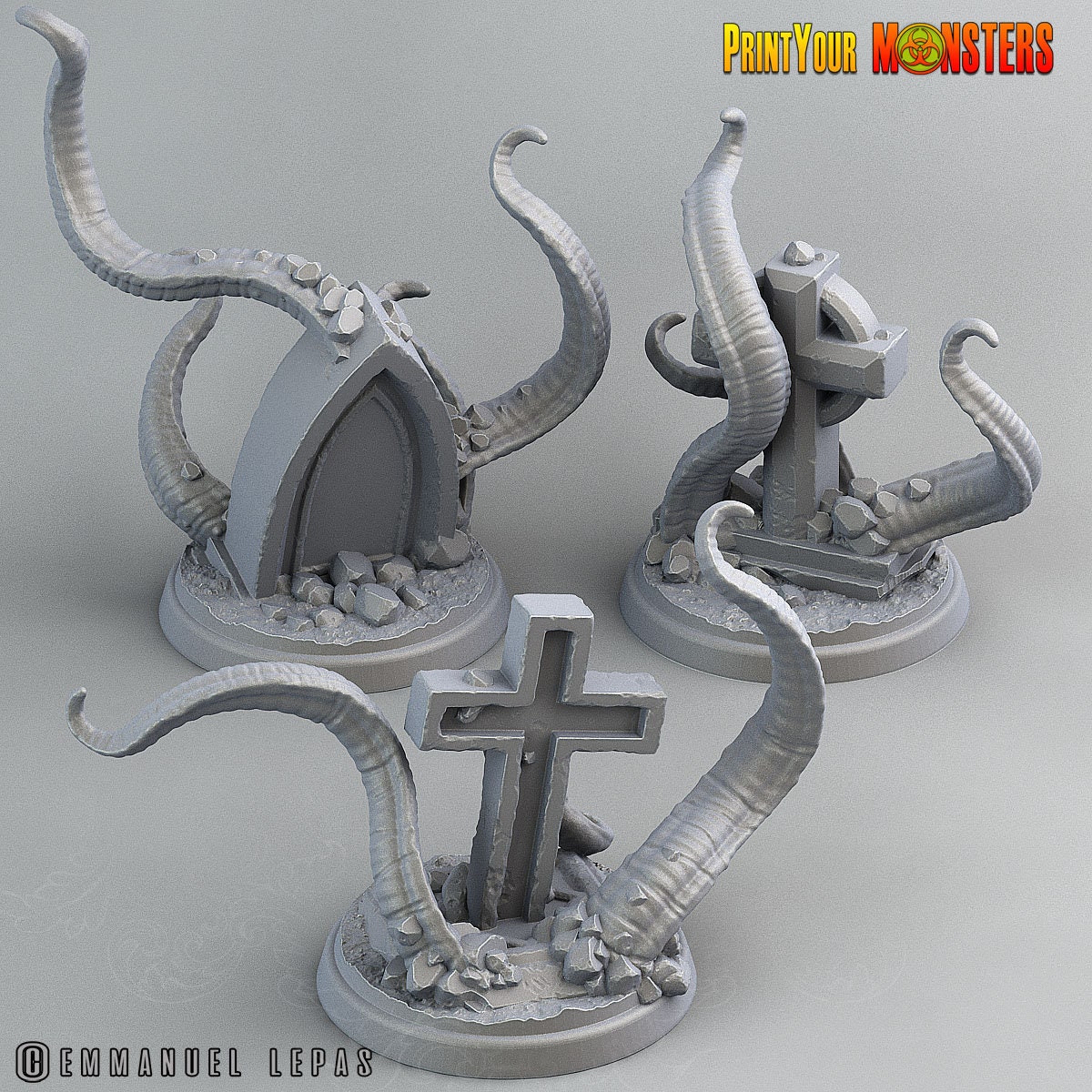 Graveyard Tentacle Mimics Set Of 3 Living Graveyard Etsy