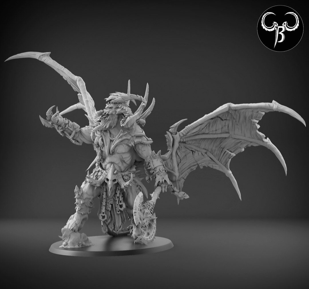 Ascended Dread Lord Demon - Fallen Beasts - Claybeastcreations - Etsy