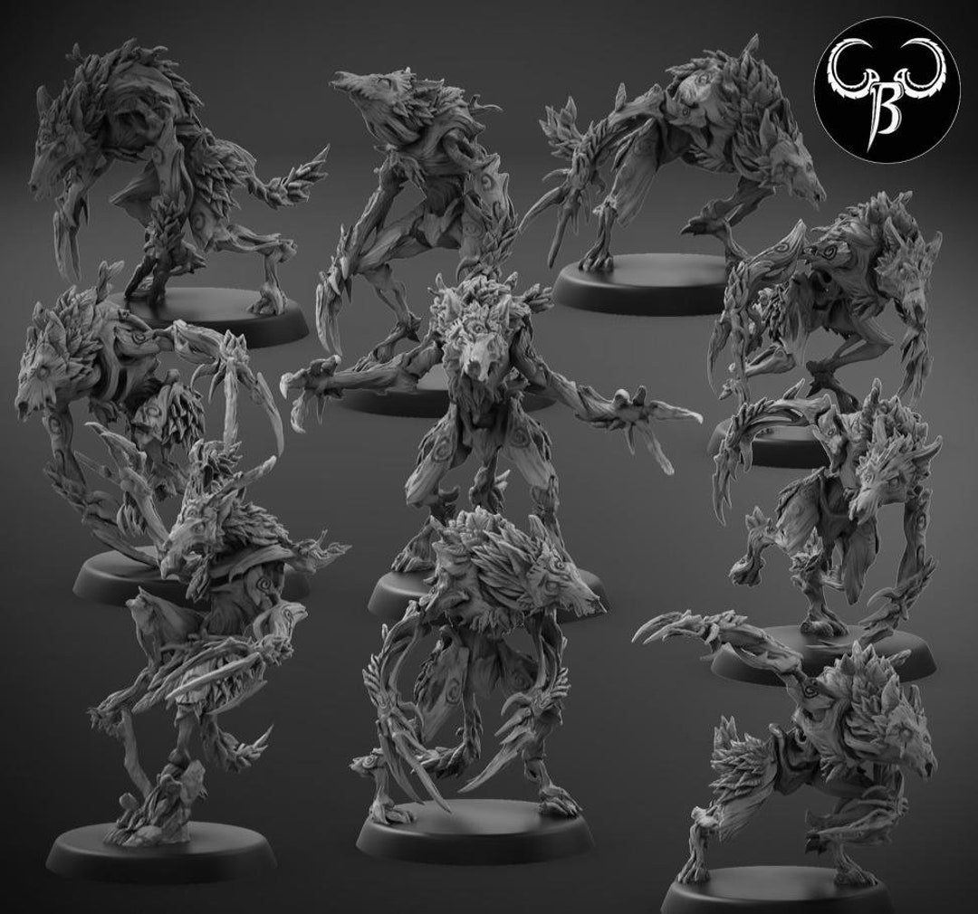 Ferocious Spirit Claw Squad of 10 | 28mm and 32mm Scale | Grove ...